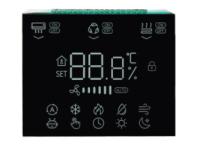 China 3.5 Inch Square Shape VA LCD Display 3 Digit Seven Segment Display with 19 PIN for sale