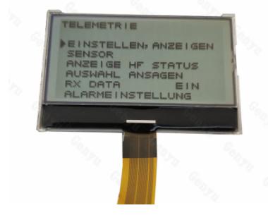 China 2.7 Inch 128x64 Graphic LCD Display 3.3V with 26PIN FPC - FSTN COG Blue Backlight 70.0×44.0mm for sale