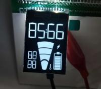China COG+PIN Black Segmented LCD Display ST7035 I2C 25.0×37.9mm Transmissive Screen 3.7V for sale