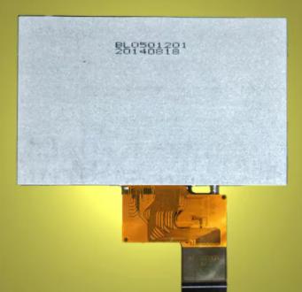 China 5.0 Inch TFT LCD Touch Screen 800×480 Resolution 300 cd/m² Brightness RGB Interface Display for sale