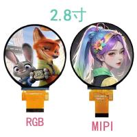 China IPS Round TFT LCD Display 128x128 Resolution 25.24mm Diameter SPI Interface ST7735P3 for sale