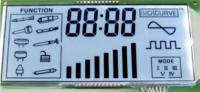 China Custom 7 Segment LCD Display Panel 83x76mm FSTN Module with 4.3V Operation and White LED Backlight for sale