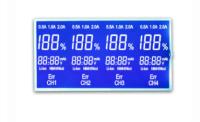 China Custom STN Blue LCD 7 Segment Display Negative 75×40.6mm 9.0V for Charger Applications for sale