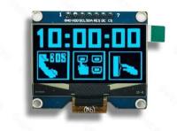 China 1.54 Inch 128x64 OLED Display Module 3.3V with SPD0301 Driver IC - White Blue Yellow Options for sale