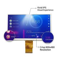 China 7 Inch TFT LCD Display 800x480 Resolution with LED Backlight, 3.3V Input and 50PIN FPC Connector for sale