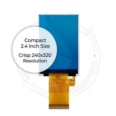 China 2.4 Inch IPS TFT LCD Display 240x320 Resolution with 350 Nit Brightness and MCU RGB Interface for sale