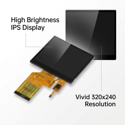 China 3.5 Inch IPS TFT LCD Display 320x240 Resolution 1000 Nits Brightness for Industrial Applications for sale