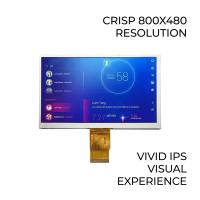 China 7 Inch TFT LCD Display 800x480 Resolution with LED Backlight, 3.3V Input and 50PIN FPC Connector for sale