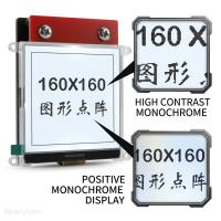 China Transflective Positive Monochrome LCD Display 160×160 Dots 300cd/m² 6 O'Clock View 80×72.5mm for sale