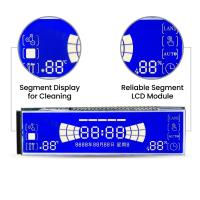China Custom STN Segment LCD Display Screen Blue 30PIN 110x32mm for Cleaning Machine Industrial Control for sale