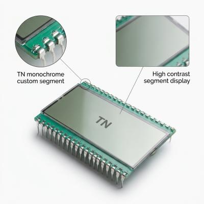 China TN Positive Reflective Monochrome LCD Display 34.0x26.0mm with 3.0V Operation and Custom Black Digits for sale