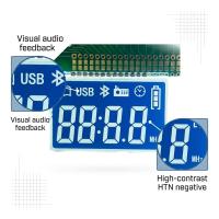 China HTN Negative 7 Segment LCD Display 40.0×27.0×2.8mm for Audio Equipment with 3.3V Operation for sale