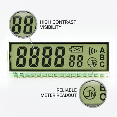 China Custom HTN LCD Display Module 87.0×43.5×2.80mm 3.3V Transmissive Segment for Electronic Meters for sale