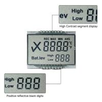 China TN Positive Reflective Monochrome LCD Display 34.0x26.0mm with 3.0V Operation and Custom Black Digits for sale
