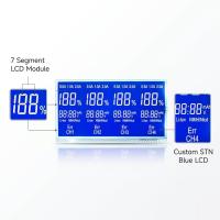 China Custom STN Blue LCD 7 Segment Display Negative 75×40.6mm 9.0V for Charger Applications for sale