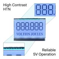 China 6-Digit Custom 7-Segment LCD Display 5.0V HTN Transmissive 16-Pin 48.0x30.0mm for sale