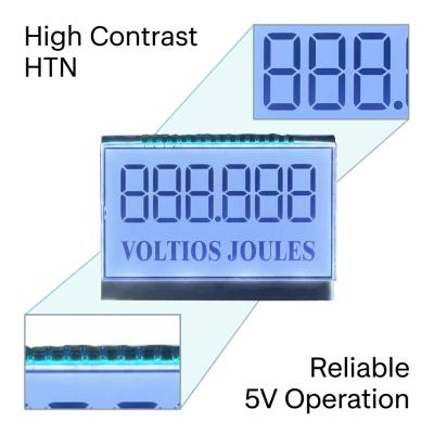 China 6-Digit Custom 7-Segment LCD Display 5.0V HTN Transmissive 16-Pin 48.0x30.0mm for sale
