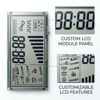 China Custom 7 Segment LCD Display Panel 83x76mm FSTN Module with 4.3V Operation and White LED Backlight for sale