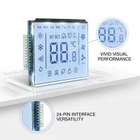 China Custom TN LCD Segment Display 77.6x60.0mm with White Backlight 4.5V 24-Pin Connector for sale