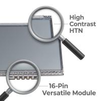 China 6-Digit Custom 7-Segment LCD Display 5.0V HTN Transmissive 16-Pin 48.0x30.0mm for sale