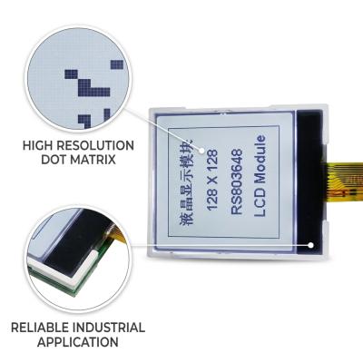 China Custom 128x128 DOTS FSTN LCD Display 51.9x57.38mm with 3.0V Power Supply and Transflective Technology for sale