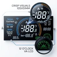 China 3.3V VA LCD Panel 105x51mm Viewing Area with 12 O'Clock Viewing Angle and 46-Pin Connector for sale