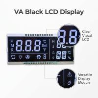China VA Black LCD Display Screen 5V 74x32mm with White Backlight - Segmented Display for Industrial Applications for sale