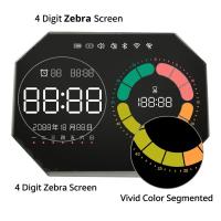 China Custom VA LCD Display 79.00×60.34mm 4-Digit Segmented Screen with Zebra Connector and 4.0V Operation for sale