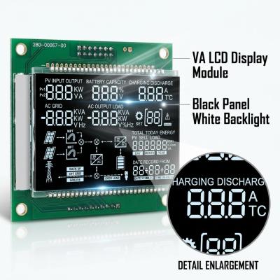 China Segmented VA LCD Display 78x71mm Black Panel White Backlight HT1623 COB PIN Module with 5.0V Operation for sale