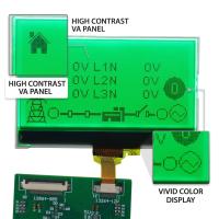 China Negative Transmissive VA LCD Display 53.5×18.9mm Viewing Area HT1621 Driver RGB LED Backlight 5V for sale