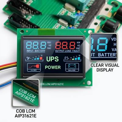 China 2.4 Inch VA LCD Module with AIP31621E Driver IC - 73.2x50mm COB Display 5V White Backlight for sale