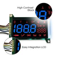 China HT1621 Driver IC VA LCD Display Module 63x45mm 5V with White Backlight and 12 O'Clock Viewing Angle for sale