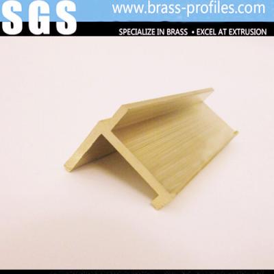 China Brass Extruding Tee Shapes Sections Decorations for Furniture for sale