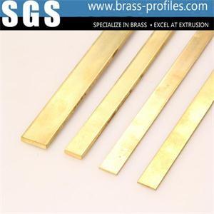 China Copper Zinc Alloy Extrusions Brass Flat Bars With Customized Sizes for sale