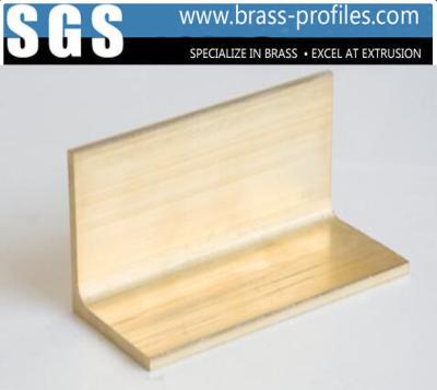 China Extruded Wrought Copper Alloy L Shape Sheet Brass L Sections Extruding for sale