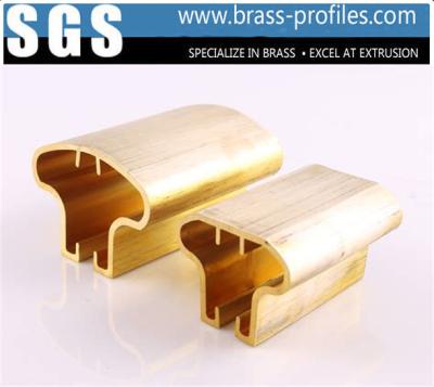 China Special Shape Golden Brass Handrail Decoration Copper Stair Handrail for sale