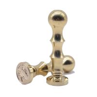 China Custome Design Wedding Pure copper Brass Handle Wax Seal Stamps for sale