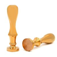 China Custome Design Wedding Pure copper Brass Handle Wax Seal Stamps for sale