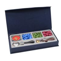 China Classical Traditional Sealing Wax Bead Kit with Initial Wax Seal Stamp for sale