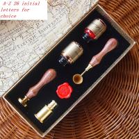 China Luxurious Sealing Wax Bead Deluxe Kit with Custom Wax Seal Stamp for sale
