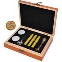 China Wooden Box Custom Sealing Wax and Wax Seal Stamp Kits & Gift Set for sale