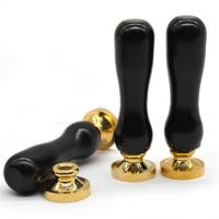 China Custome Individual Wedding Rose Wood Handle Brass Wax Seal Stamp for sale
