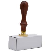 China Custome Individual Wedding Rose Wood Handle Brass Wax Seal Stamp for sale