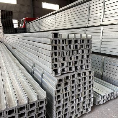 China Hot Dipped Galvanized Steel Channel U Beam Structural Steel 16 Gauge 30-4000mm for sale