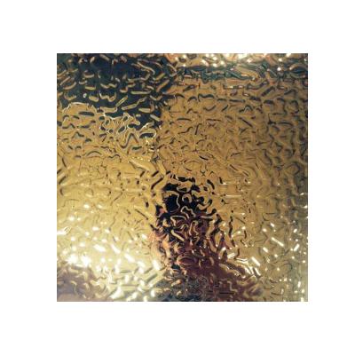 China 304 316L Water Ripple Stainless Steel Sheet 0.15mm Rose Gold Decorative Alloy Plate for sale