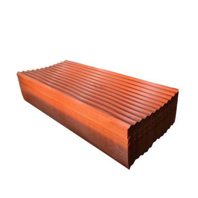 China Orange Z40 Metal Corrugated Roofing Sheets 6m Cold Rolled Steel 0.15-0.8mm for sale