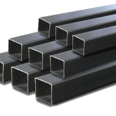 China Q235 Black Powder Coated Square Steel Tubing 12ft Seamless Rectangular Tube 10x10mm to 600x600mm for sale