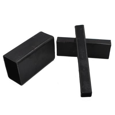 China ASTM S235JR Black Steel Square Tubing 2 Inch 7mm Wall Thickness ERW Pipe for sale
