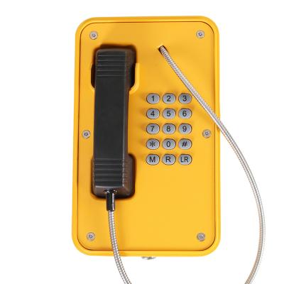 China JR103-FK Line Powered Heavy Duty Telephone Vandal Proof With Rubber Keypad Yellow for sale