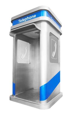 China Vandal Resistant Fire Retardant Acoustic Phone Booth with 38 dB Noise Attenuation for Industrial Use for sale